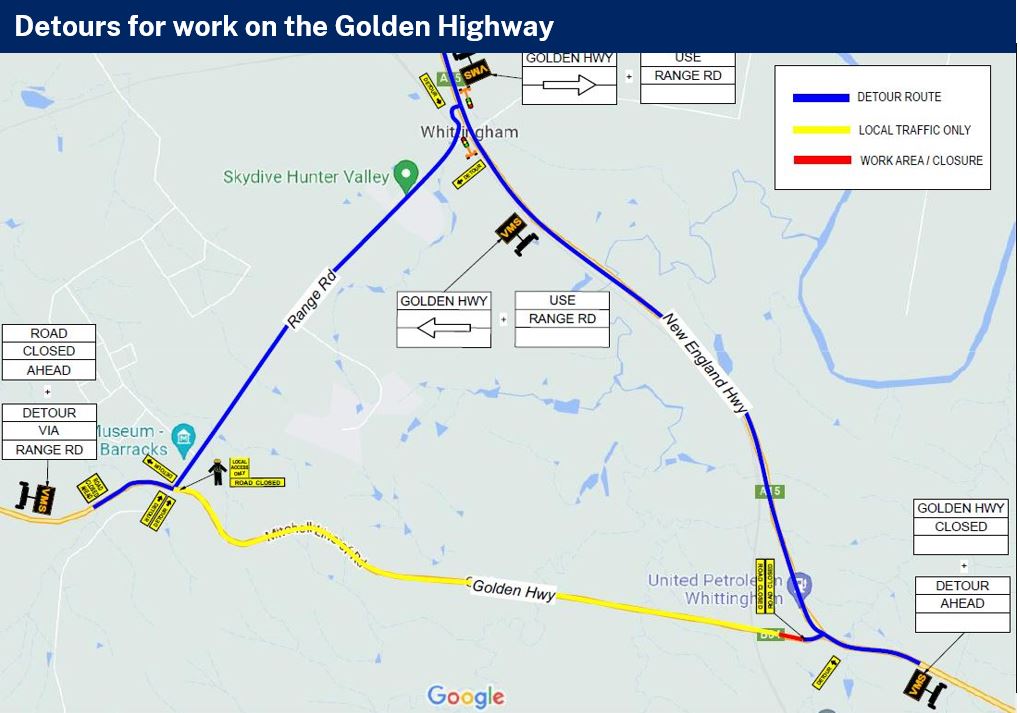 Golden Highway closed overnight as roundabout works continue ...