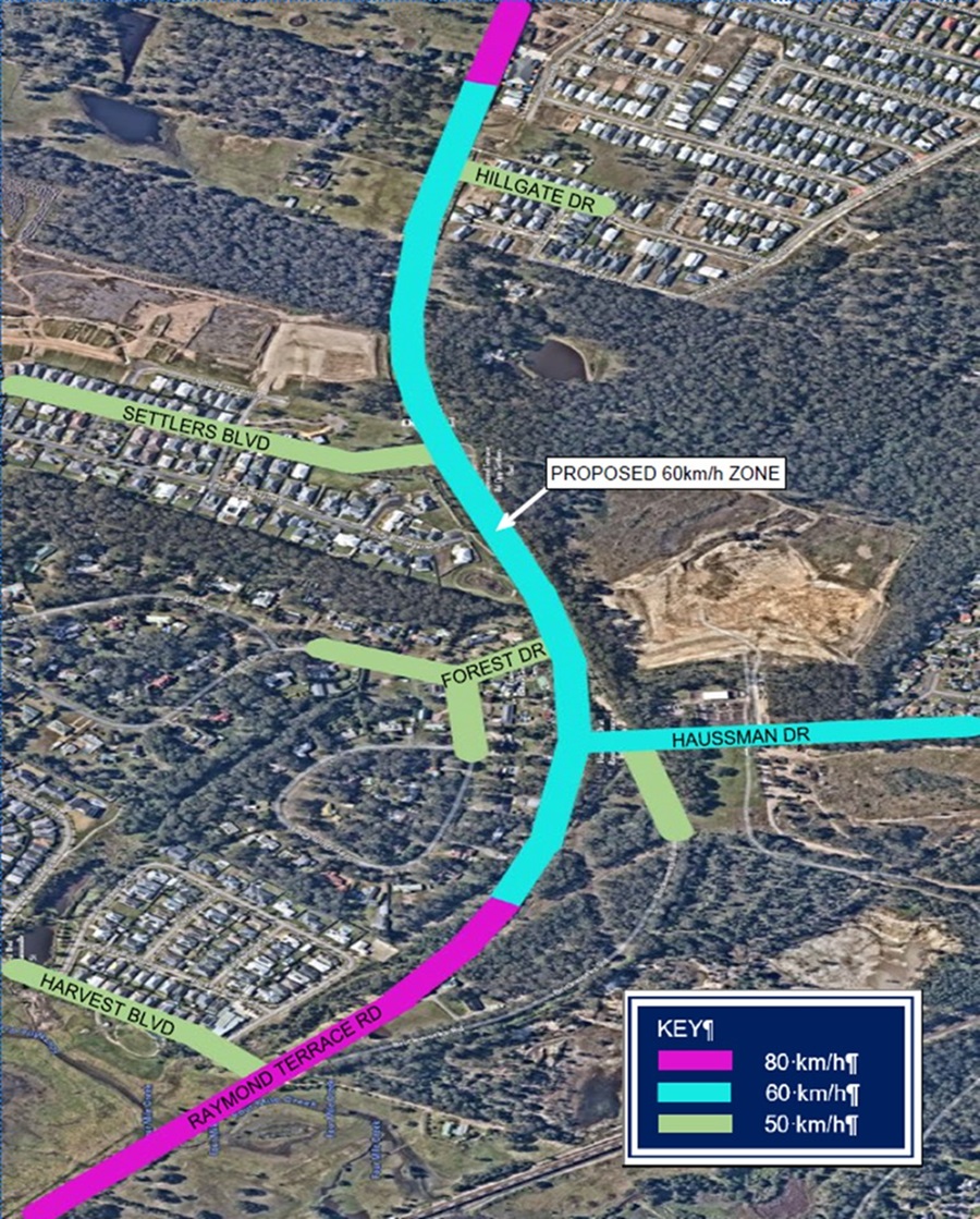 Raymond Terrace Road undergoes speed zone change at Thornton ...